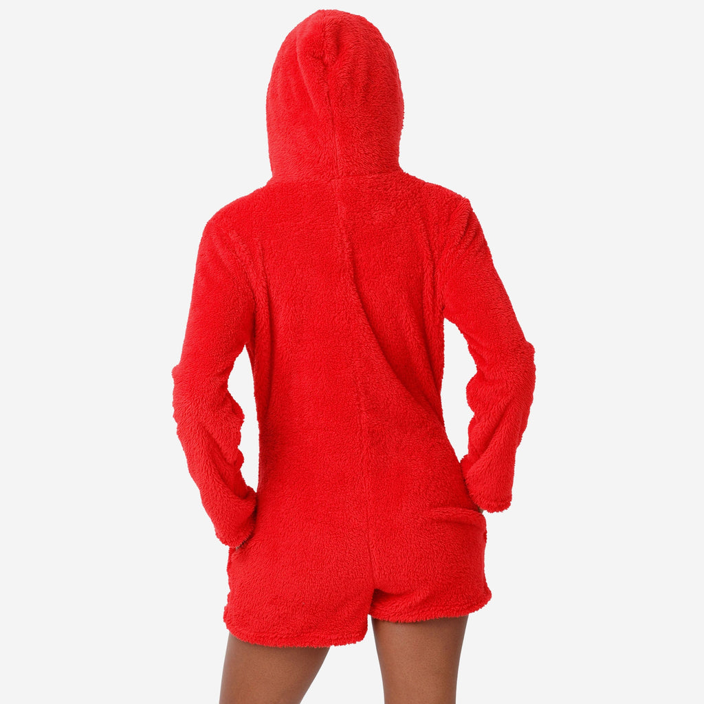 Kansas City Chiefs Womens Short Cozy One Piece Pajamas FOCO