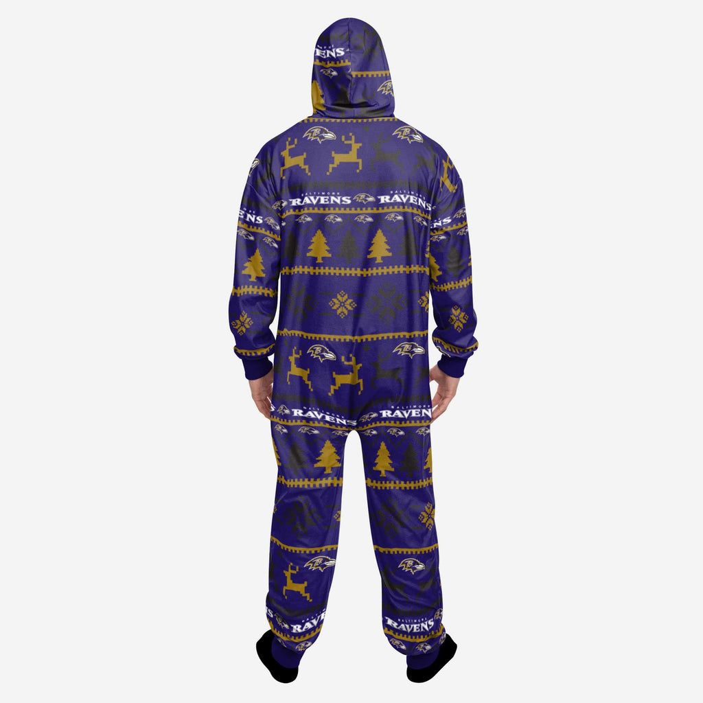 Baltimore Ravens Holiday One Piece Pajamas FOCO