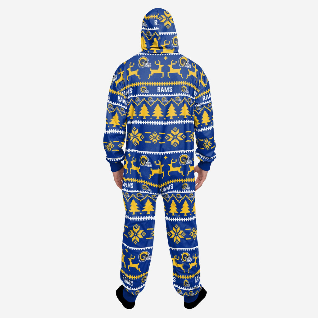 Los Angeles Rams Holiday One Piece Pajamas FOCO