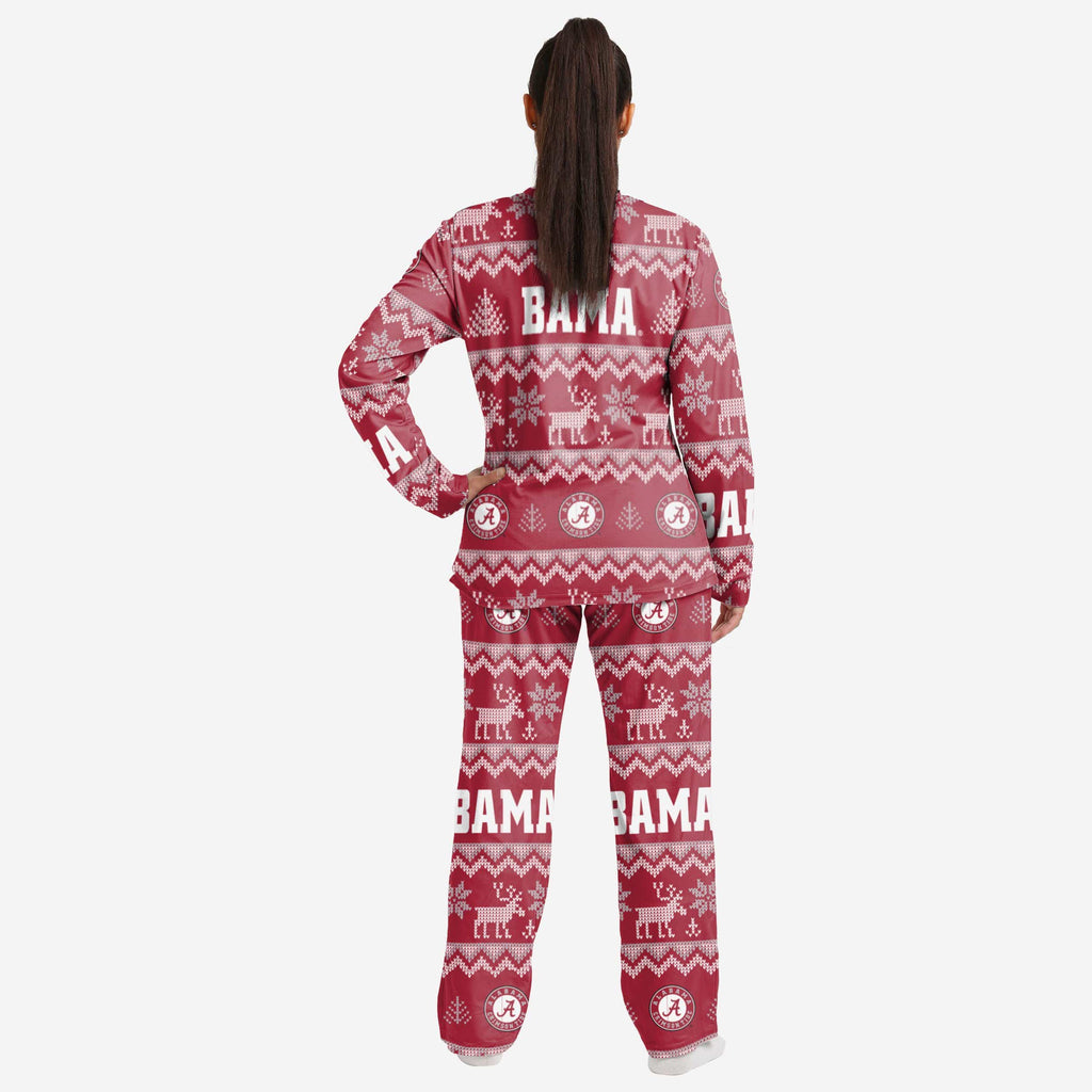 Alabama Crimson Tide Womens Ugly Pattern Family Holiday Pajamas FOCO