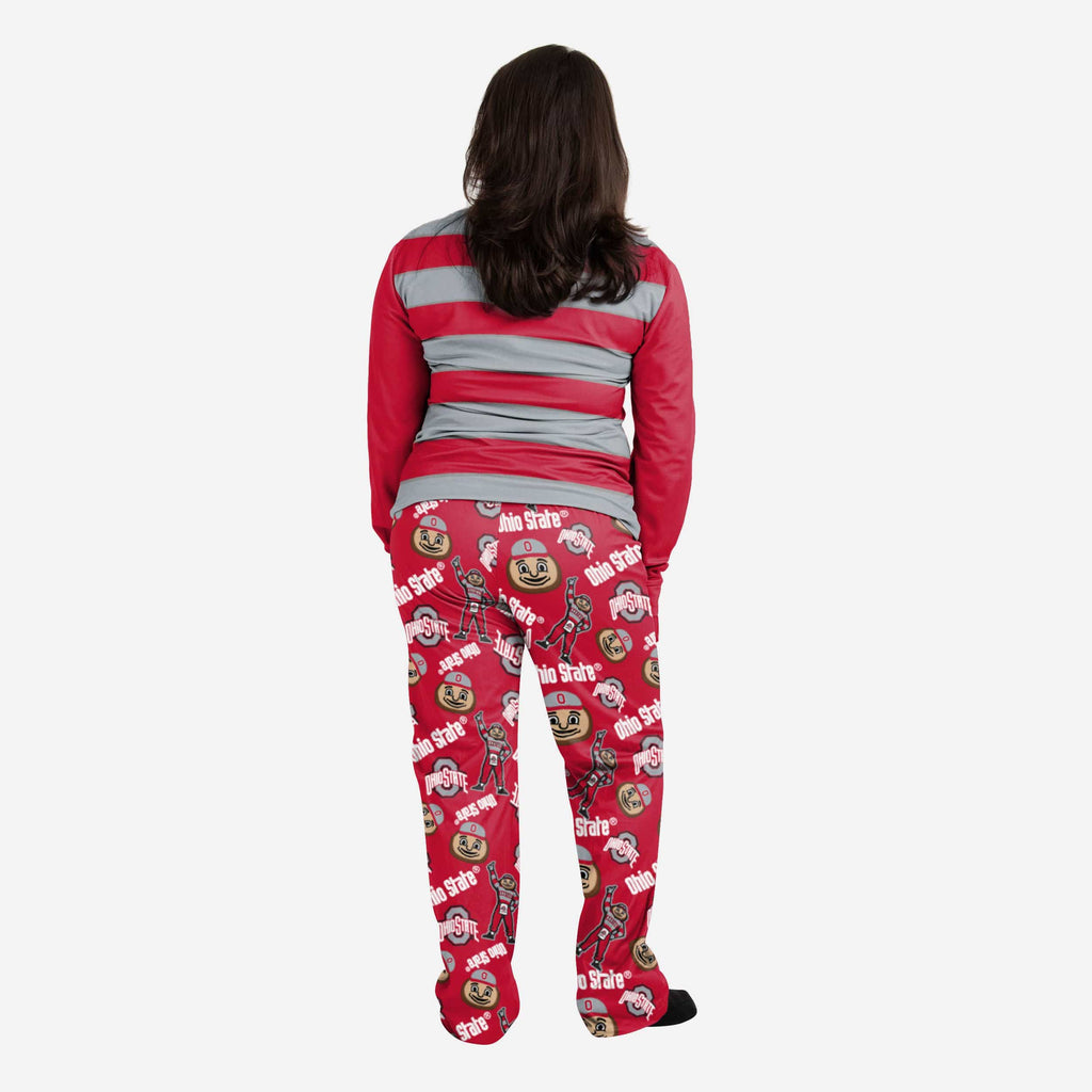 Brutus Buckeye Ohio State Buckeyes Womens Mascot Pajamas FOCO