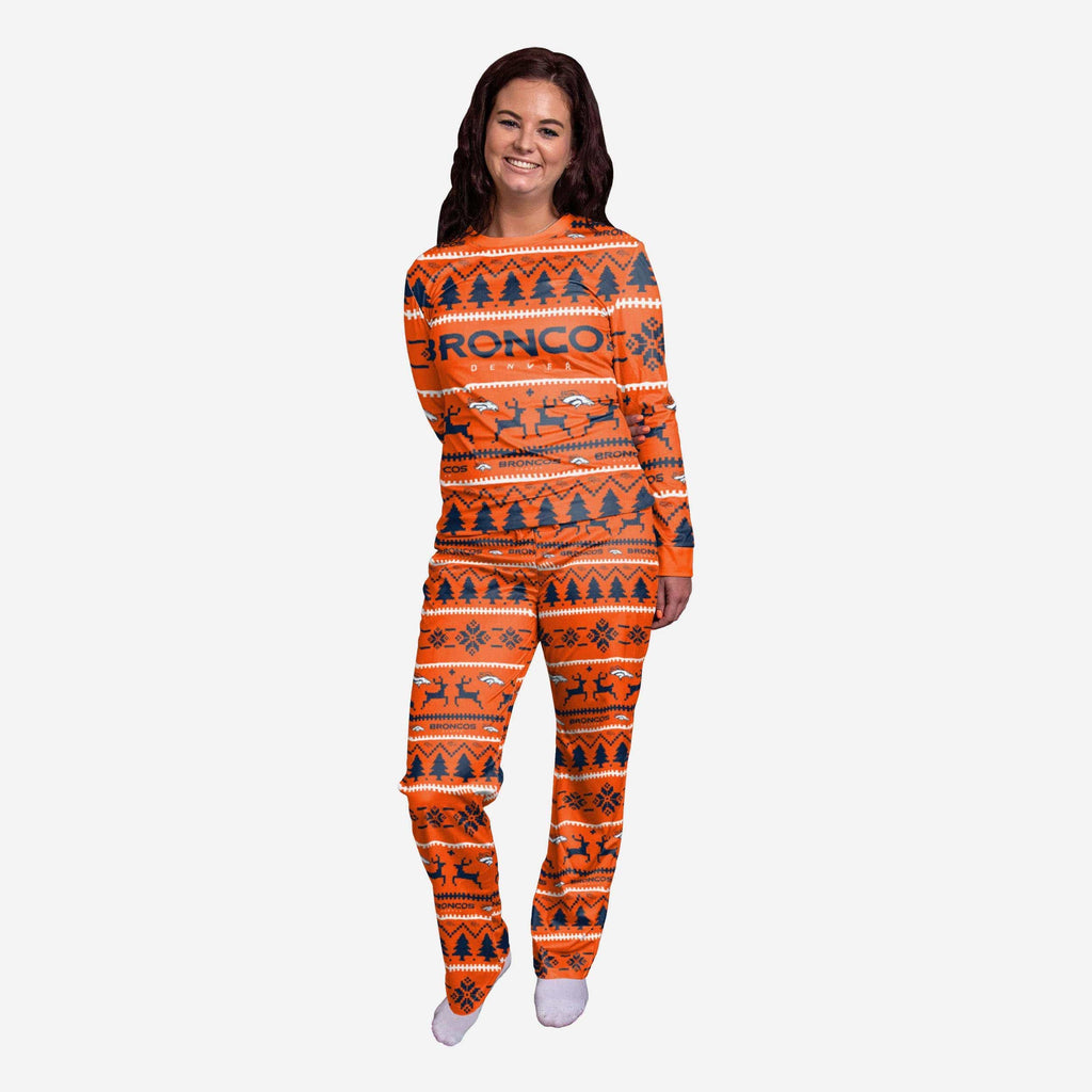 Denver Broncos Womens Family Holiday Pajamas FOCO