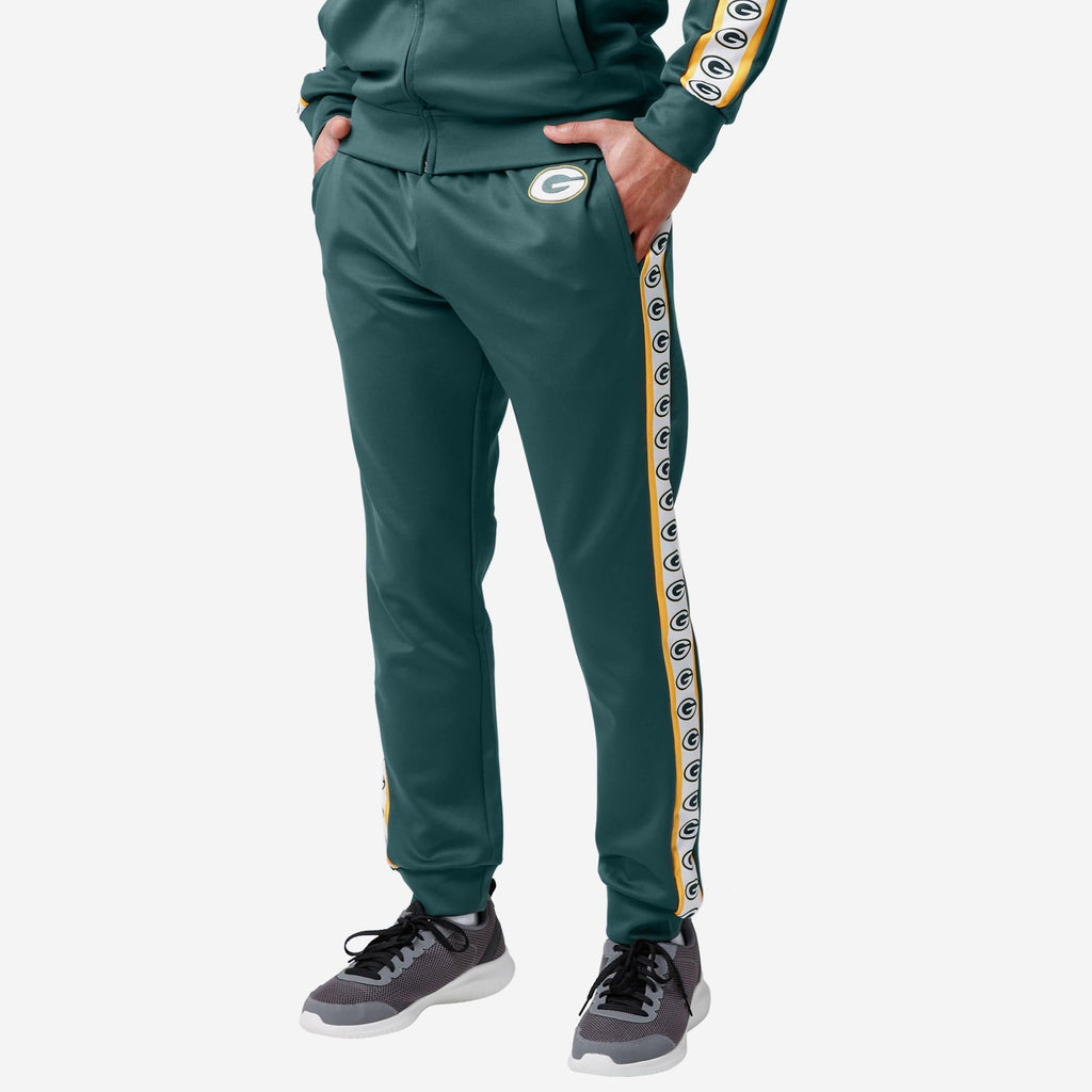 Green Bay Packers Stripe Logo Track Pants FOCO
