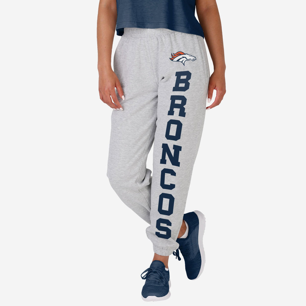 Denver Broncos Womens Big Wordmark Gray Sweatpants FOCO
