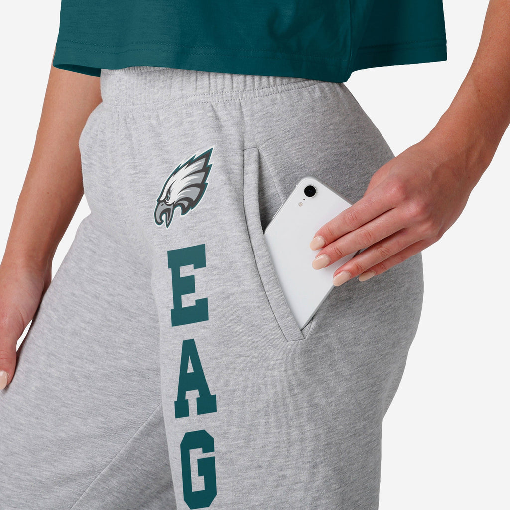 Philadelphia Eagles Womens Big Wordmark Gray Sweatpants FOCO