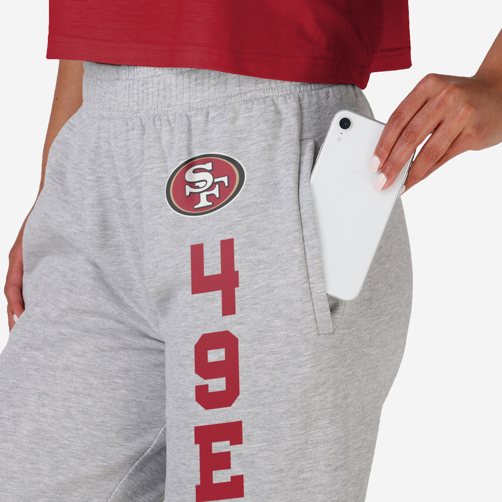 San Francisco 49ers Womens Big Wordmark Gray Sweatpants FOCO