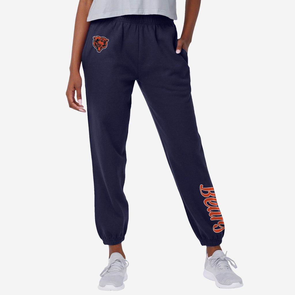 Chicago Bears Womens Script Wordmark Team Color Sweatpants FOCO