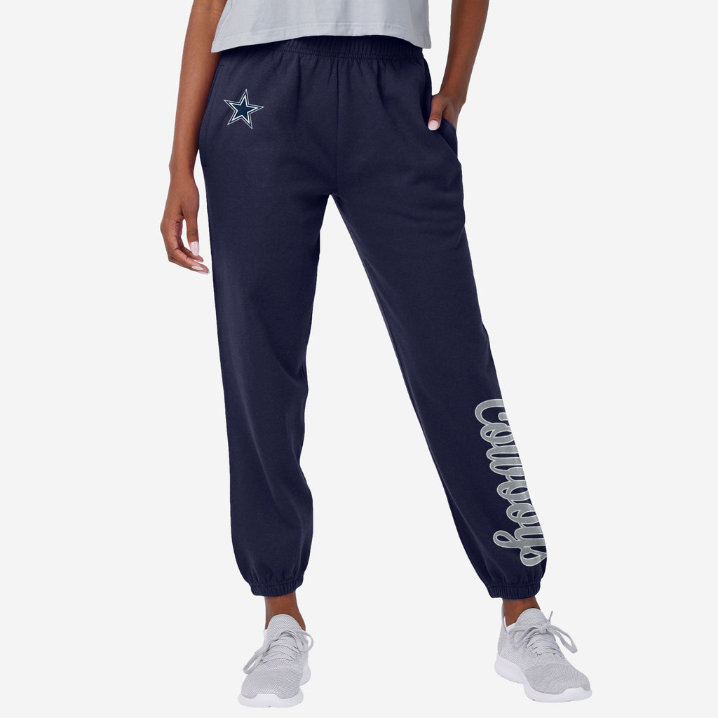 Dallas Cowboys Womens Script Wordmark Team Color Sweatpants FOCO