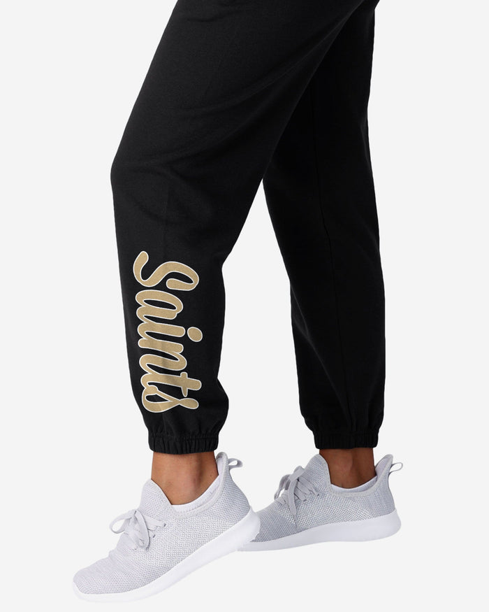 New Orleans Saints Womens Script Wordmark Team Color Sweatpants FOCO