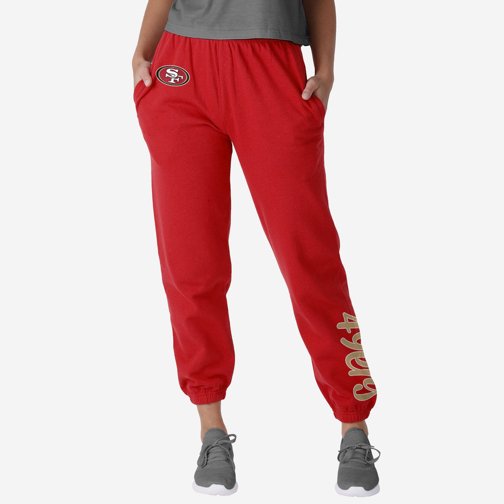 San Francisco 49ers Womens Script Wordmark Team Color Sweatpants FOCO