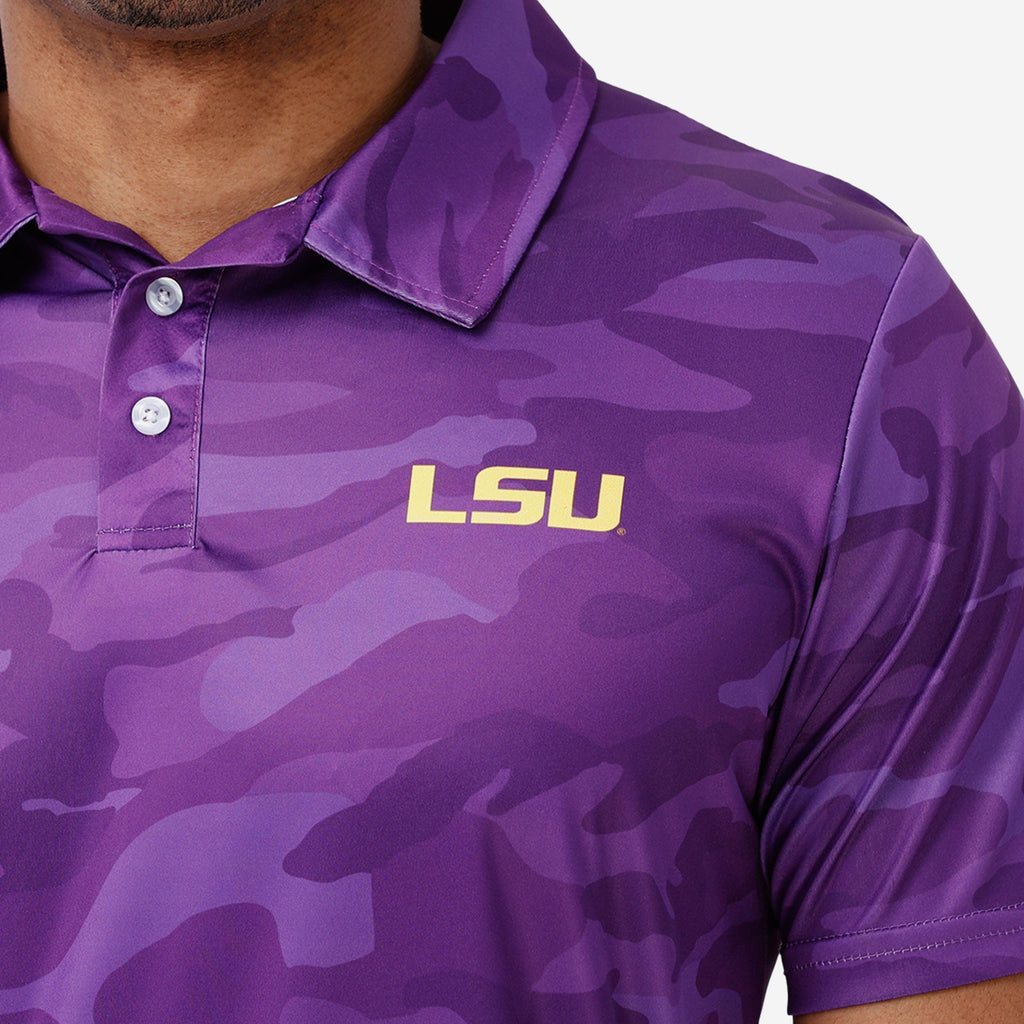 LSU Tigers Color Camo Polyester Polo FOCO
