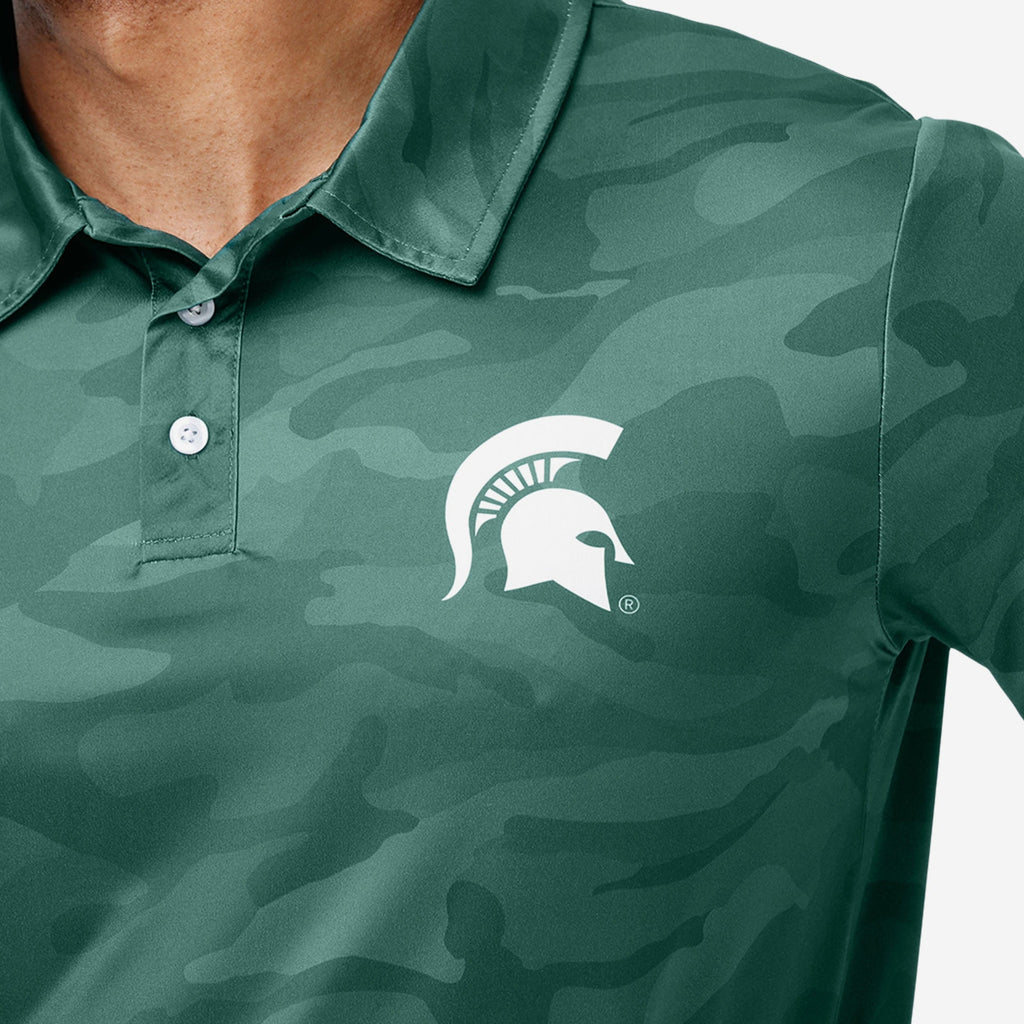 Michigan State Spartans Color Camo Polyester Polo FOCO