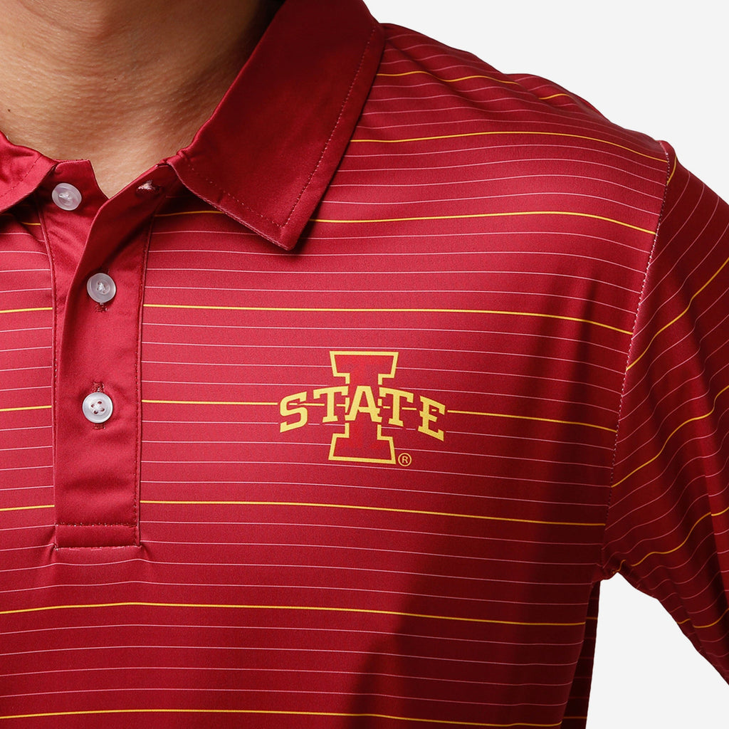 Iowa State Cyclones Striped Polyester Polo FOCO