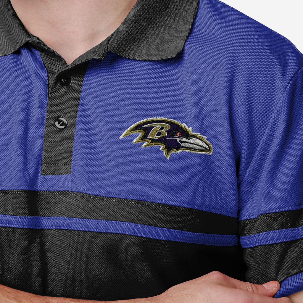 Baltimore Ravens Cotton Stripe Polo FOCO