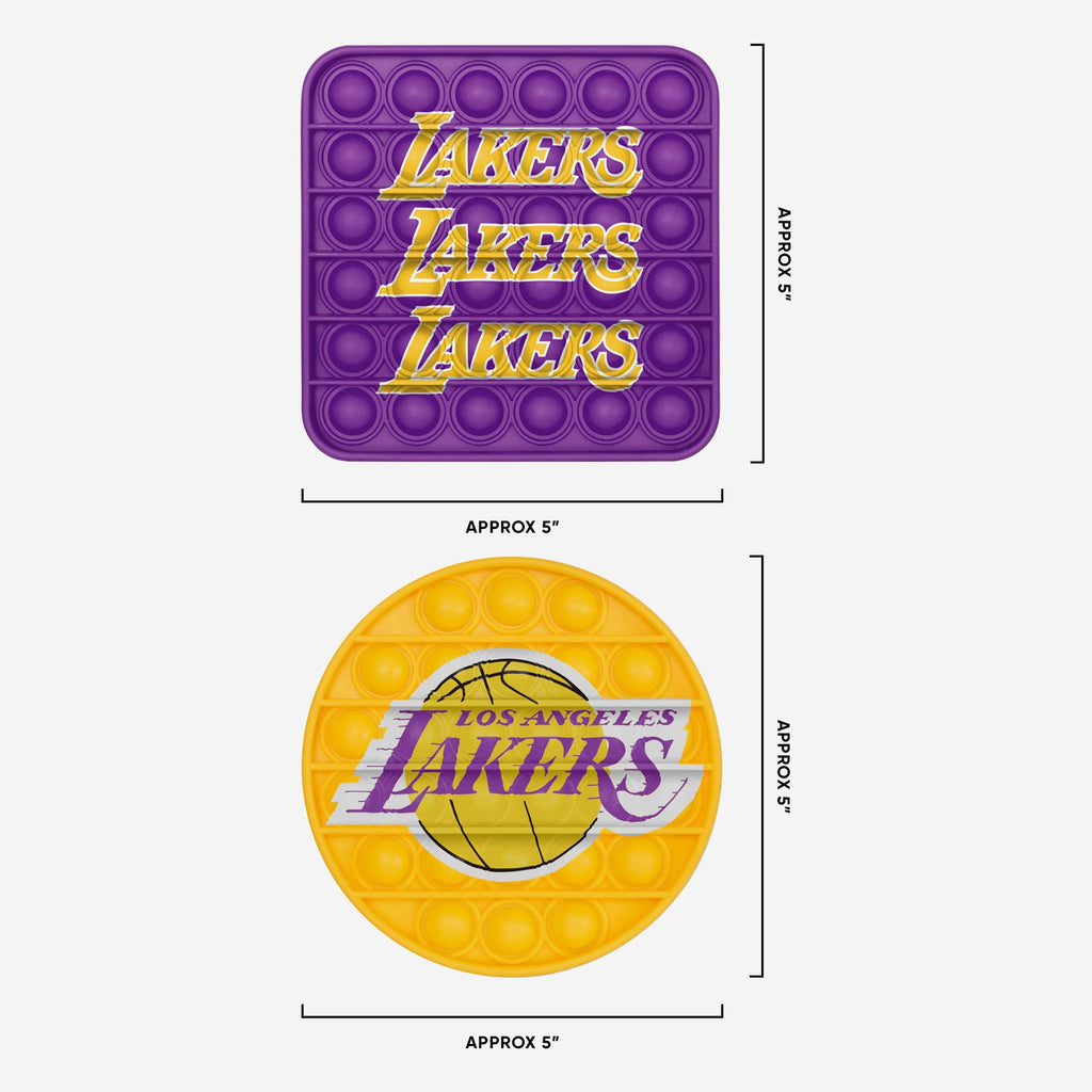Los Angeles Lakers 2 Pack Ball & Square Push-Itz Fidget FOCO