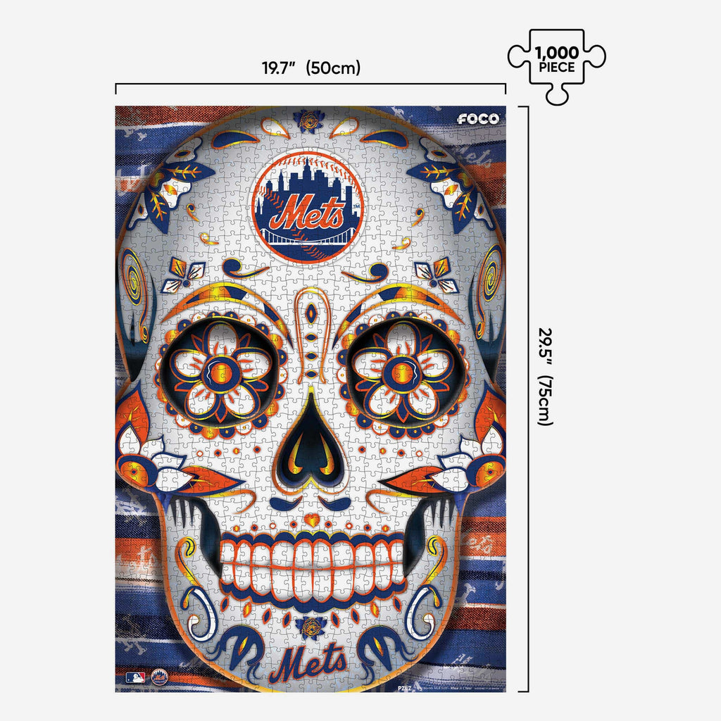 New York Mets Sugar Skull 1000 Piece Jigsaw Puzzle PZLZ FOCO