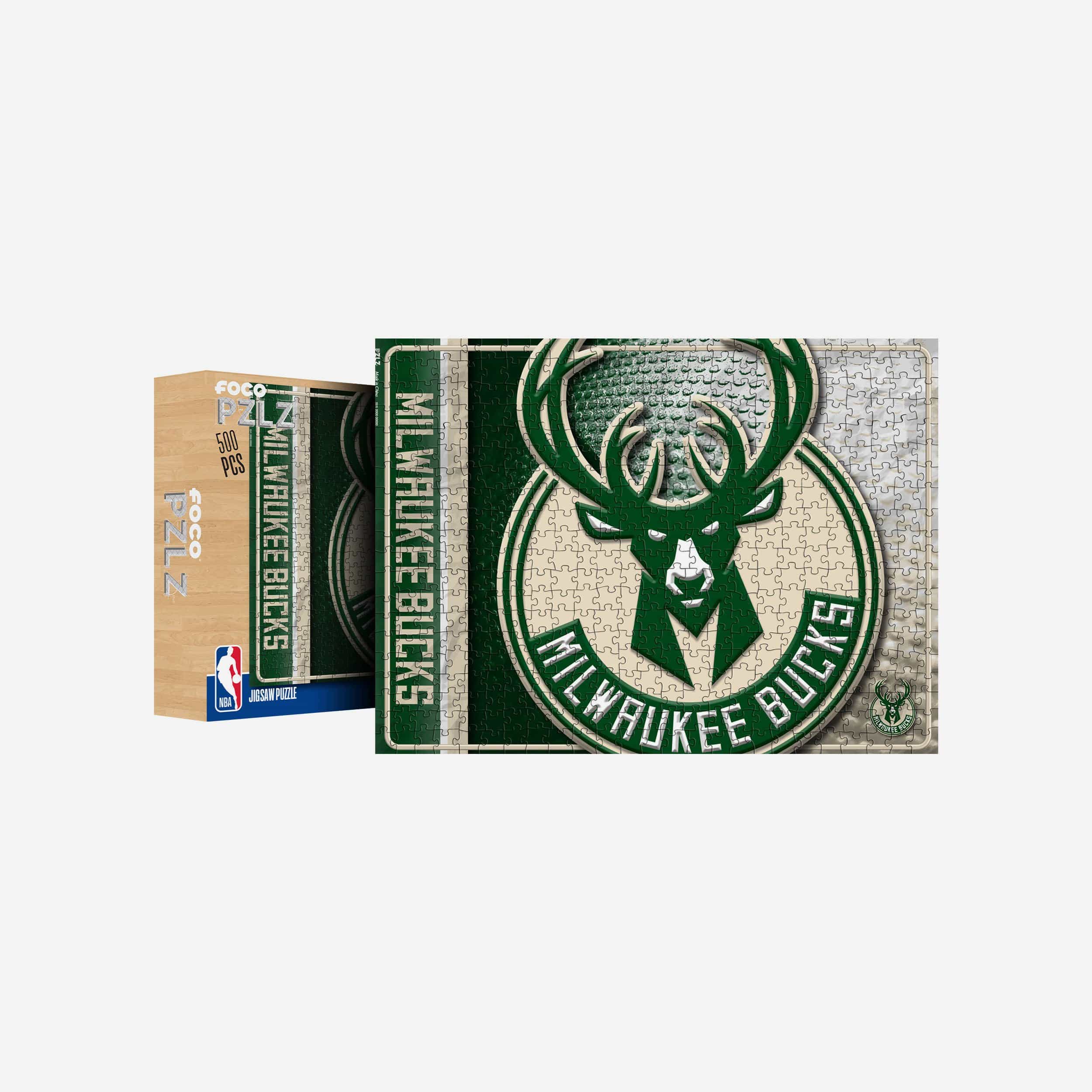 Milwaukee Bucks Big Logo 500 Piece Jigsaw Puzzle PZLZ FOCO