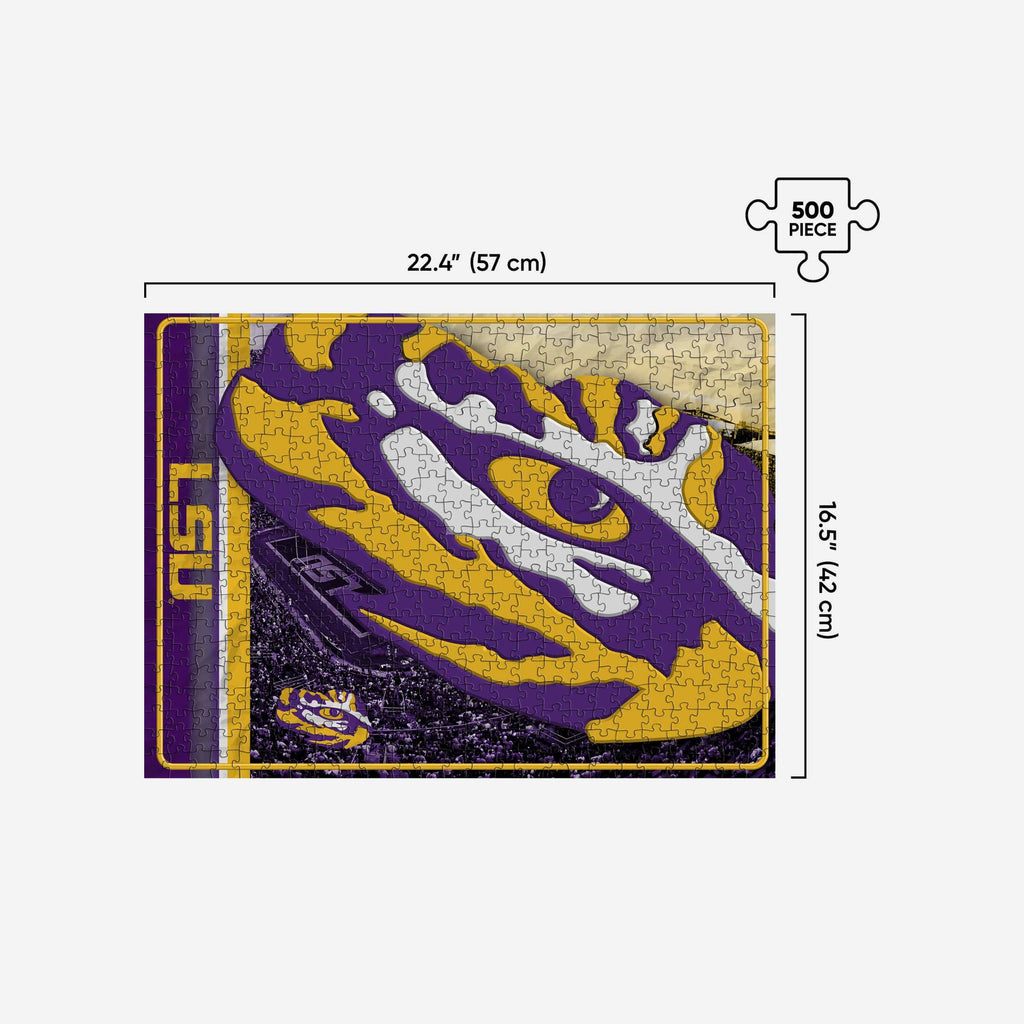 LSU Tigers Big Logo 500 Piece Jigsaw Puzzle PZLZ FOCO