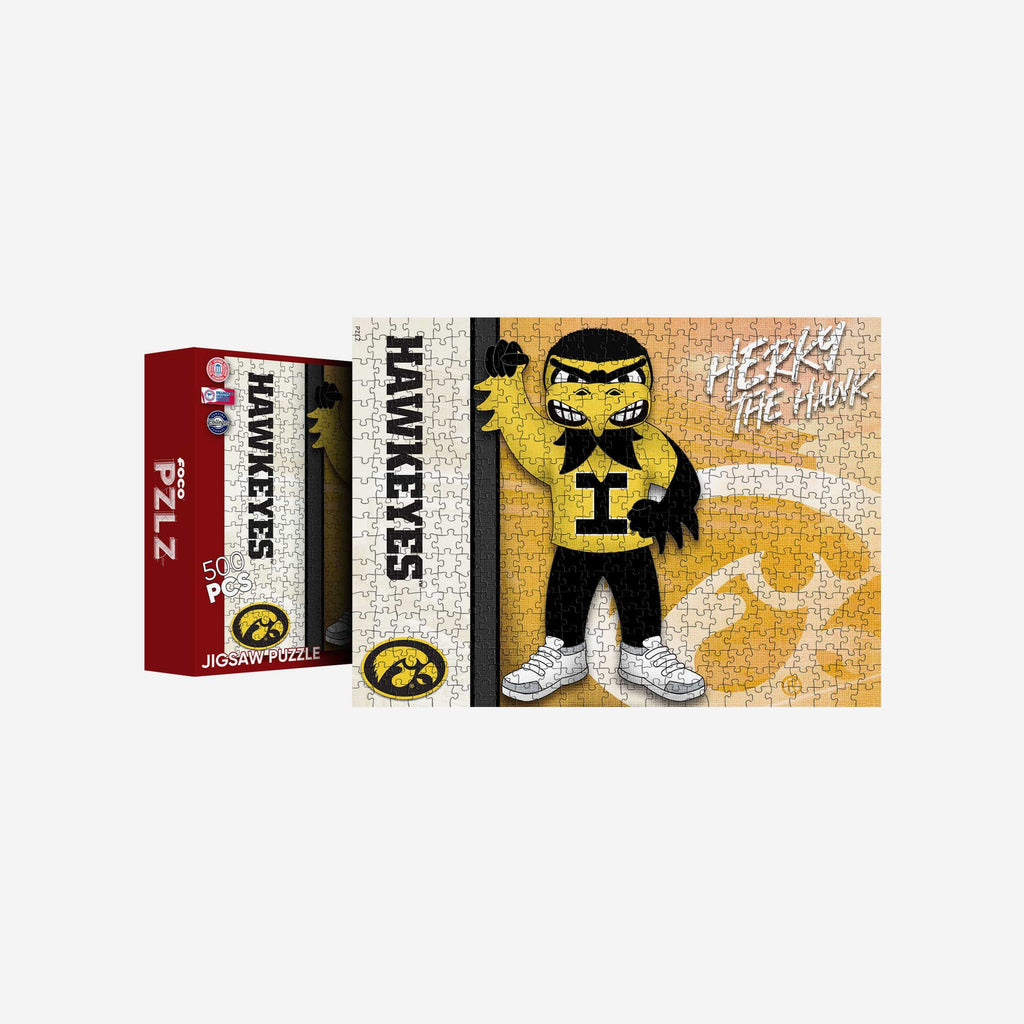 Herky the Hawk Iowa Hawkeyes Mascot 500 Piece Jigsaw Puzzle PZLZ FOCO