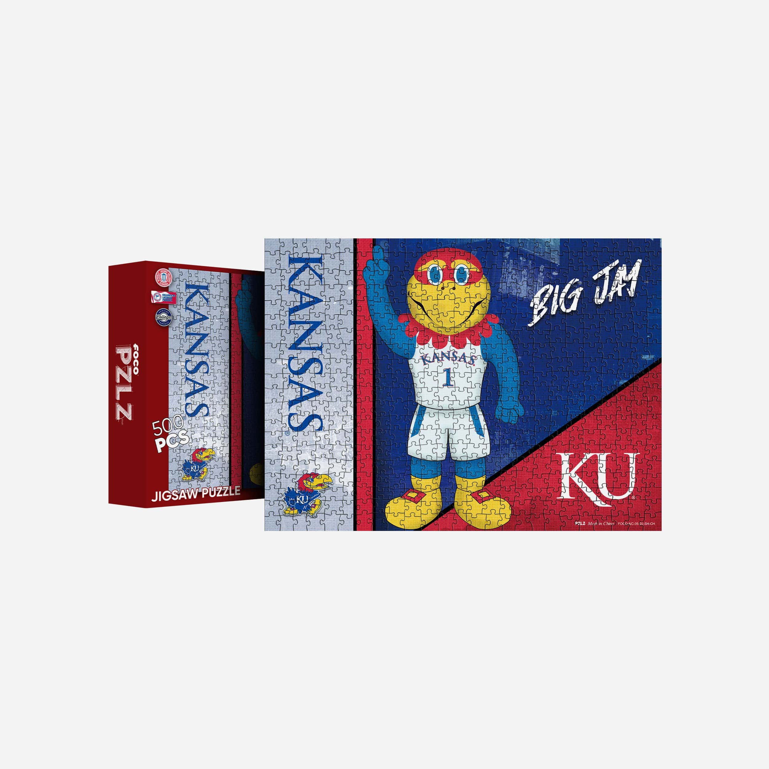 Big Jay Kansas Jayhawks Mascot 500 Piece Jigsaw Puzzle PZLZ FOCO