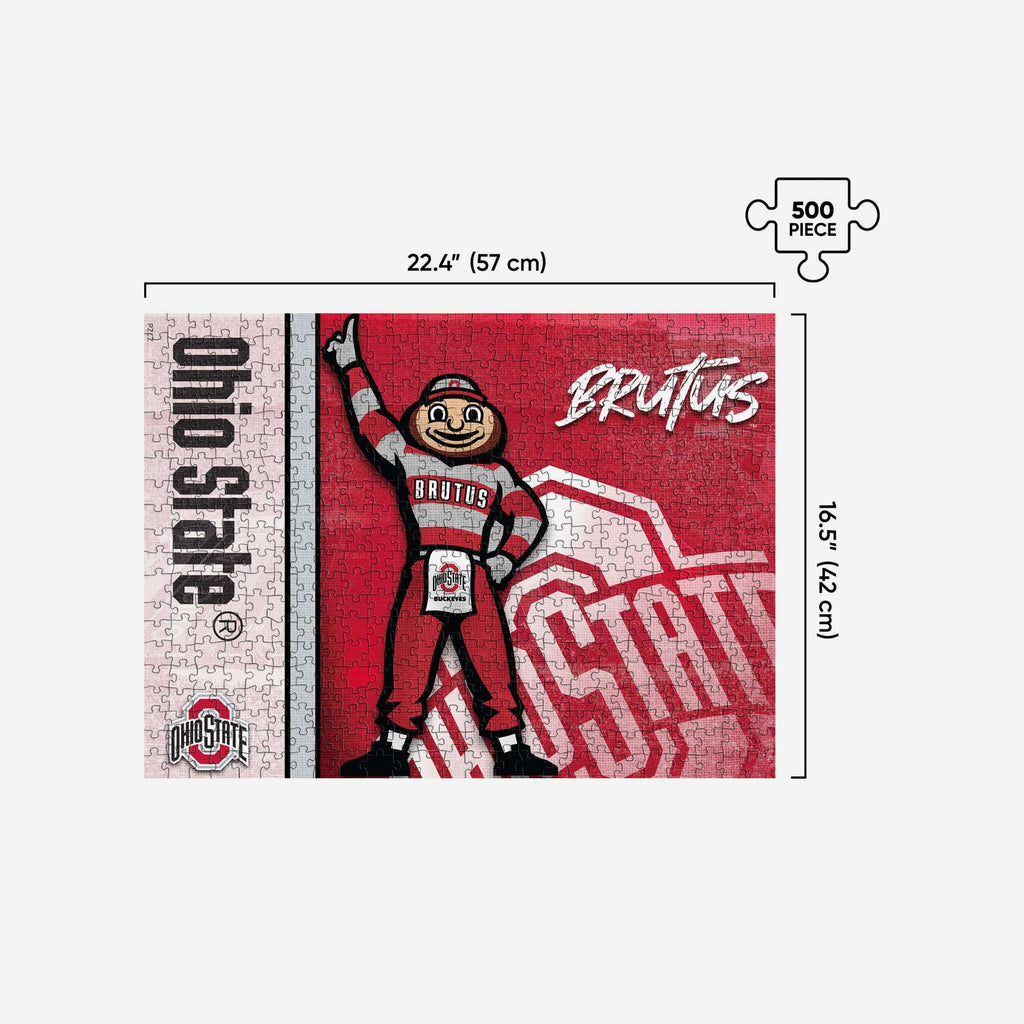 Brutus Buckeye Ohio State Buckeyes Mascot 500 Piece Jigsaw Puzzle PZLZ FOCO