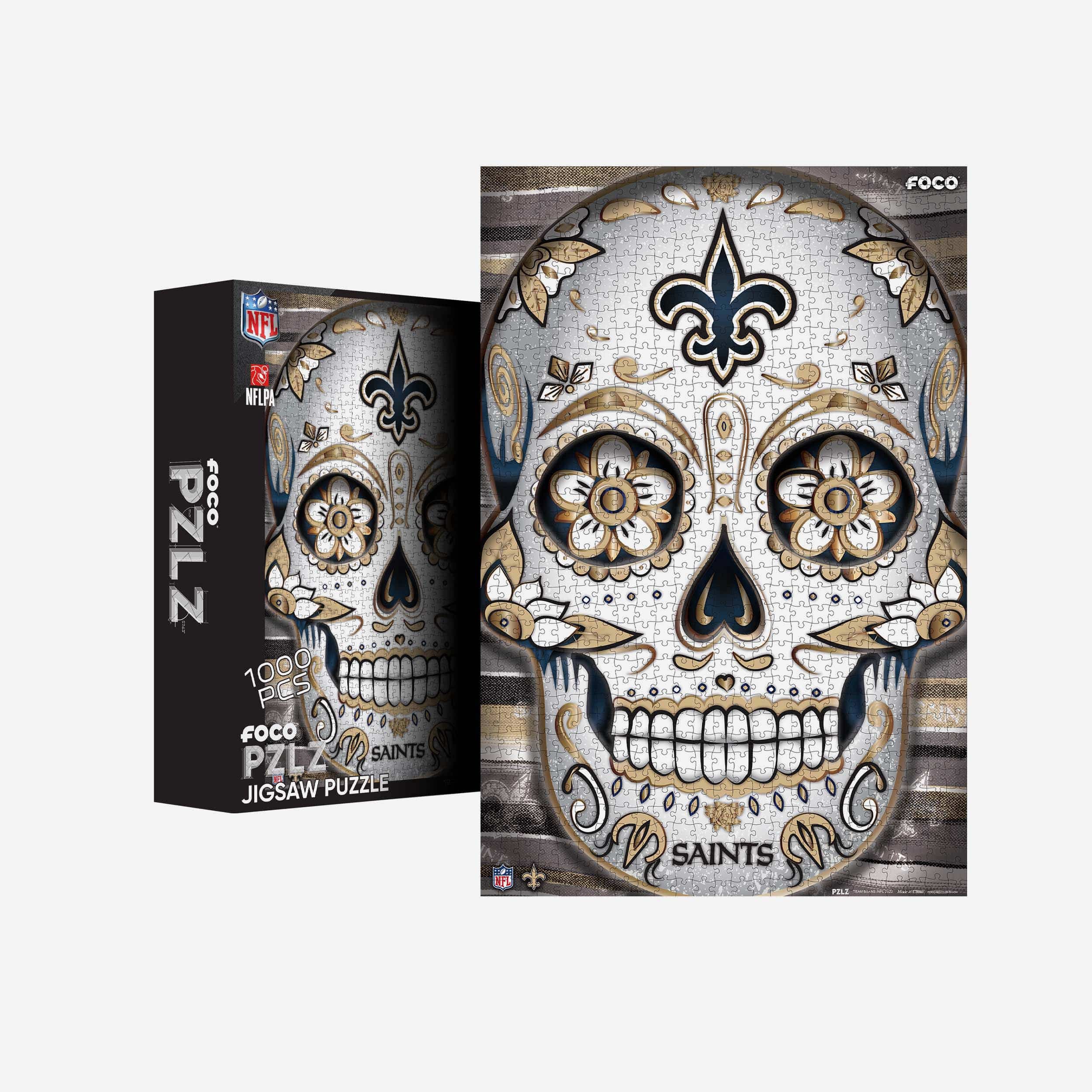 New Orleans Saints Sugar Skull 1000 Piece Jigsaw Puzzle PZLZ FOCO