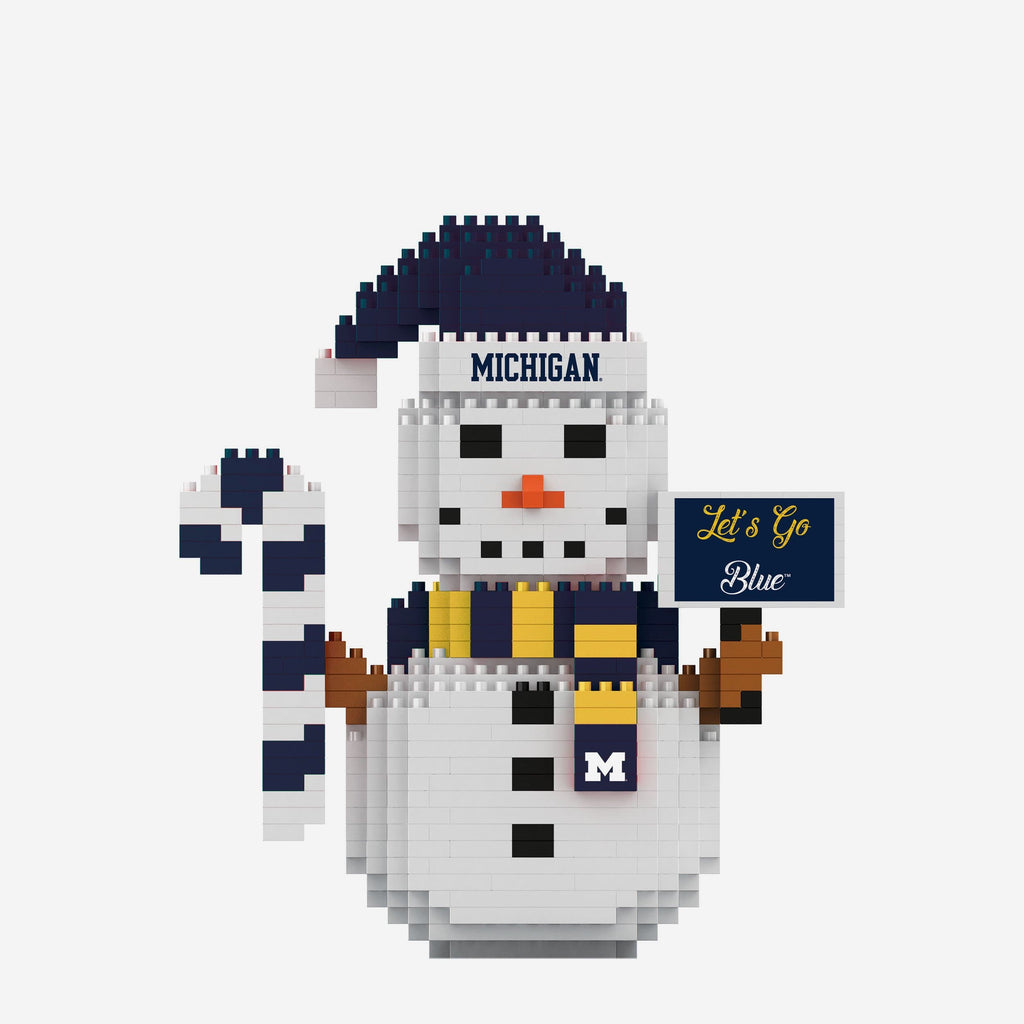 Michigan Wolverines BRXLZ Snowman FOCO
