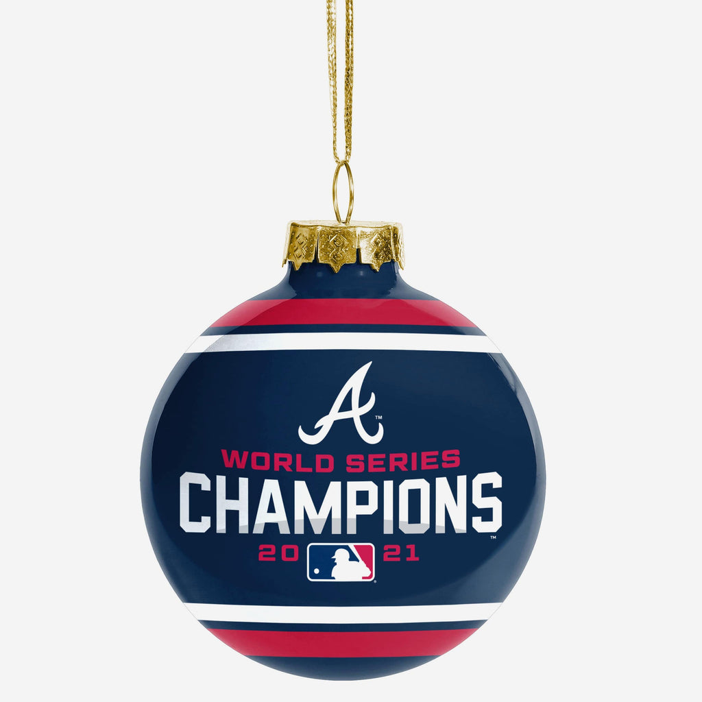 Atlanta Braves 2021 World Series Champions Glass Ball Ornament FOCO