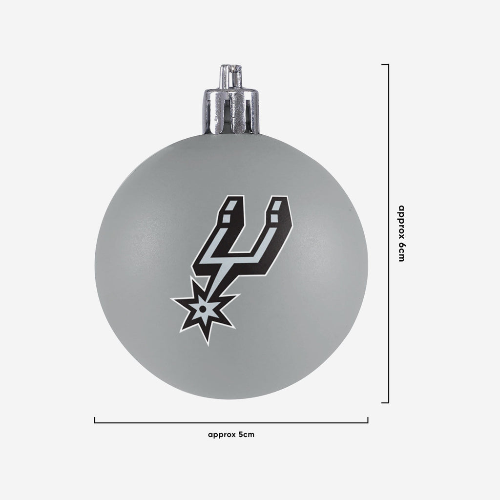 San Antonio Spurs 12 Pack Ball Ornament Set FOCO