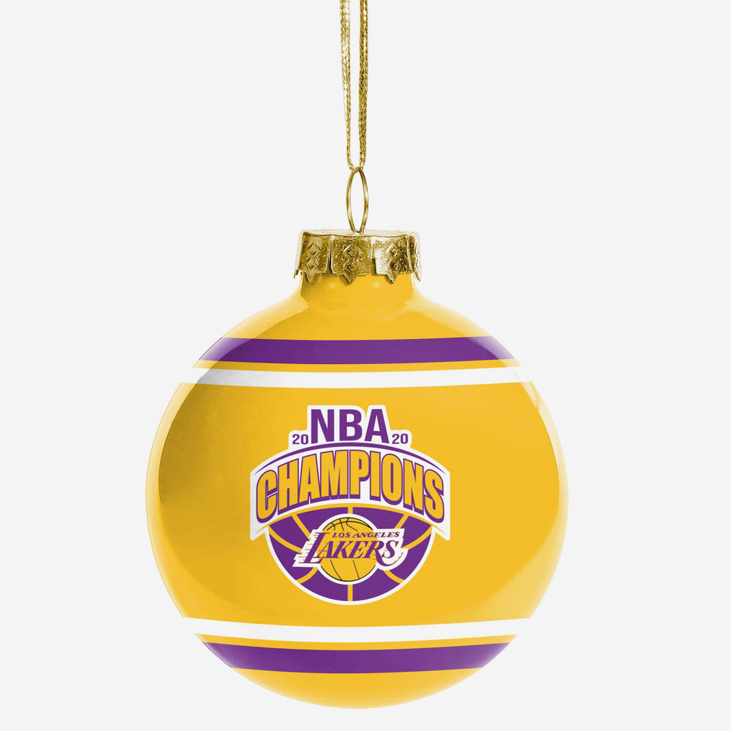 Los Angeles Lakers 2020 NBA Champions Glass Ball Ornament FOCO