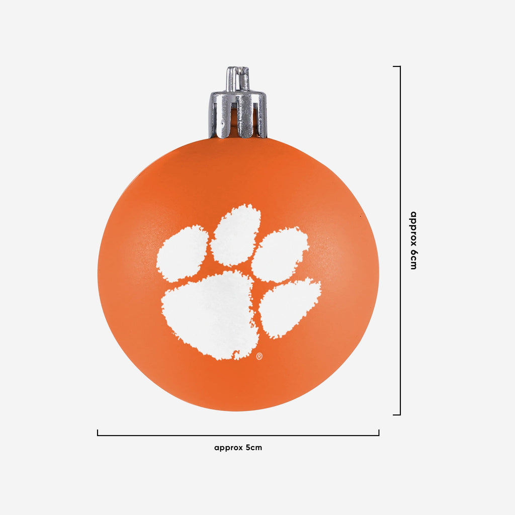 Clemson Tigers 12 Pack Ball Ornament Set FOCO