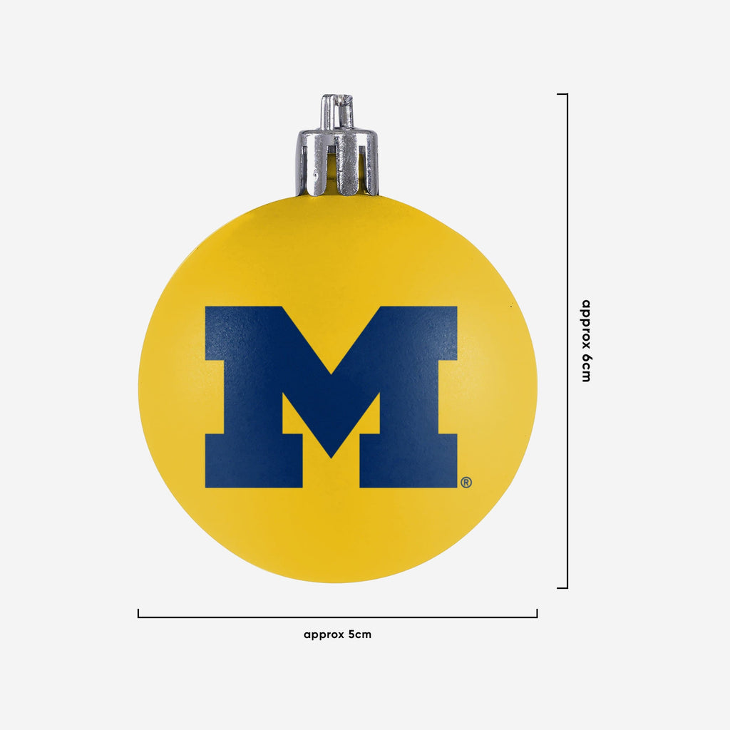 Michigan Wolverines 12 Pack Ball Ornament Set FOCO