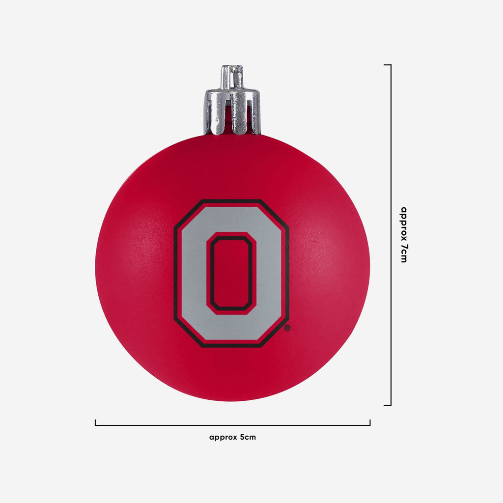 Ohio State Buckeyes 12 Pack Ball Ornament Set FOCO