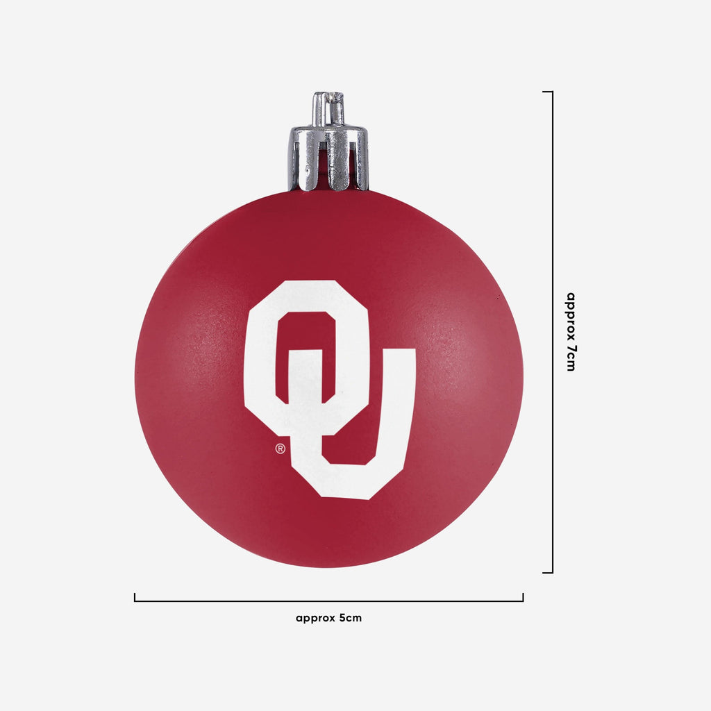 Oklahoma Sooners 12 Pack Ball Ornament Set FOCO