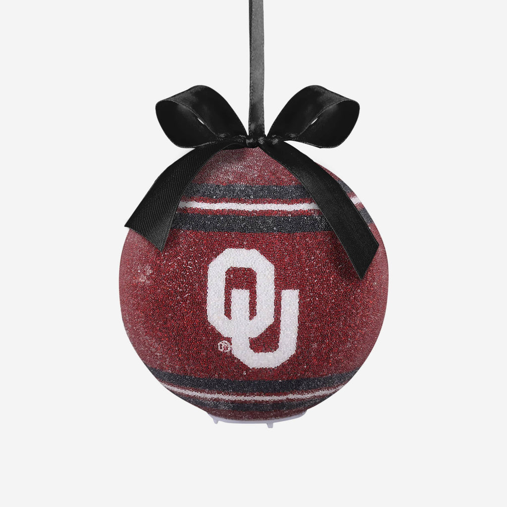 Oklahoma Sooners LED Shatterproof Ball Ornament FOCO