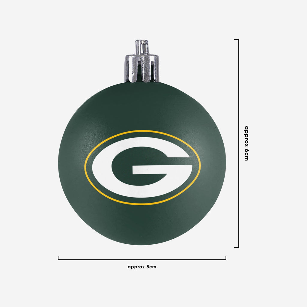 Green Bay Packers 12 Pack Ball Ornament Set FOCO