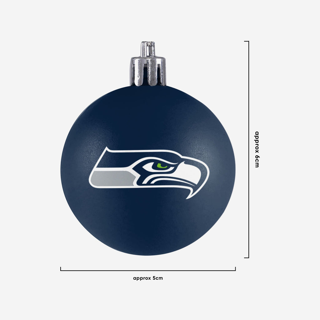 Seattle Seahawks 12 Pack Ball Ornament Set FOCO