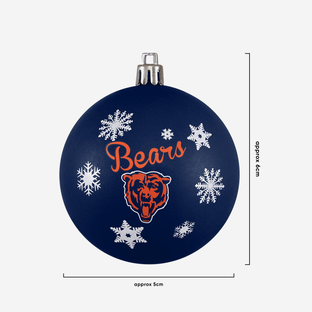 Chicago Bears 5 Pack Shatterproof Ball Ornament Set FOCO