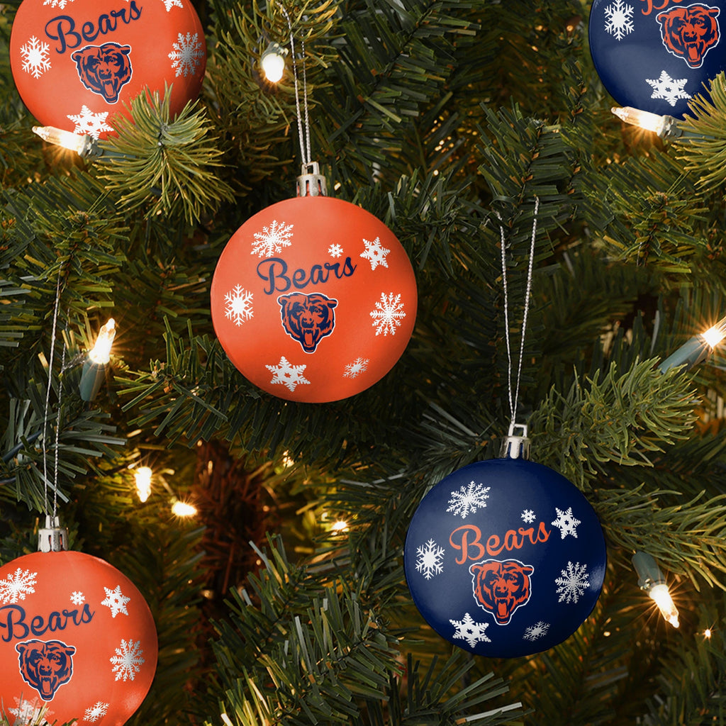 Chicago Bears 5 Pack Shatterproof Ball Ornament Set FOCO