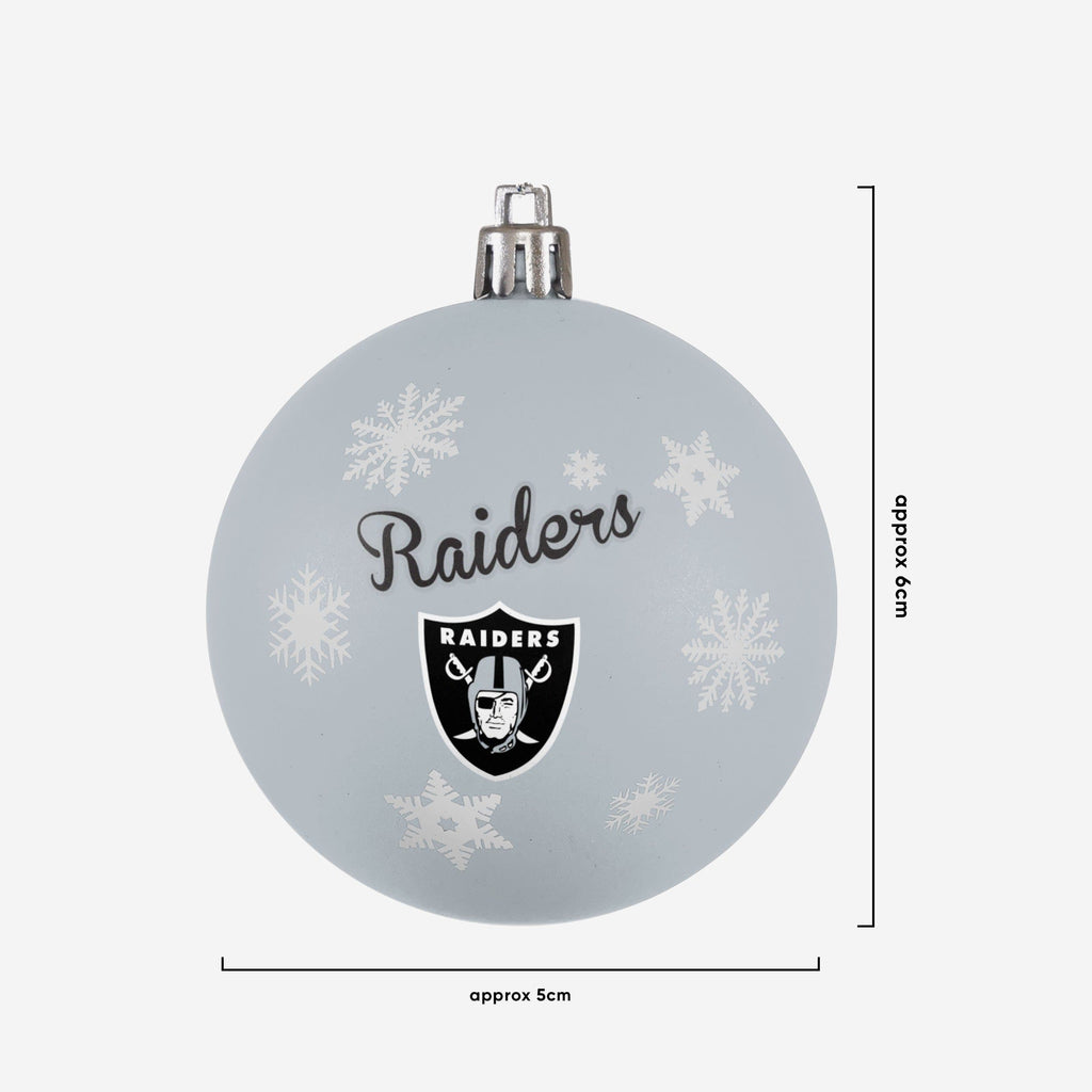Las Vegas Raiders 5 Pack Shatterproof Ball Ornament Set FOCO