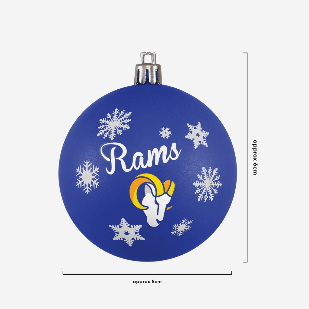 Los Angeles Rams 5 Pack Shatterproof Ball Ornament Set FOCO