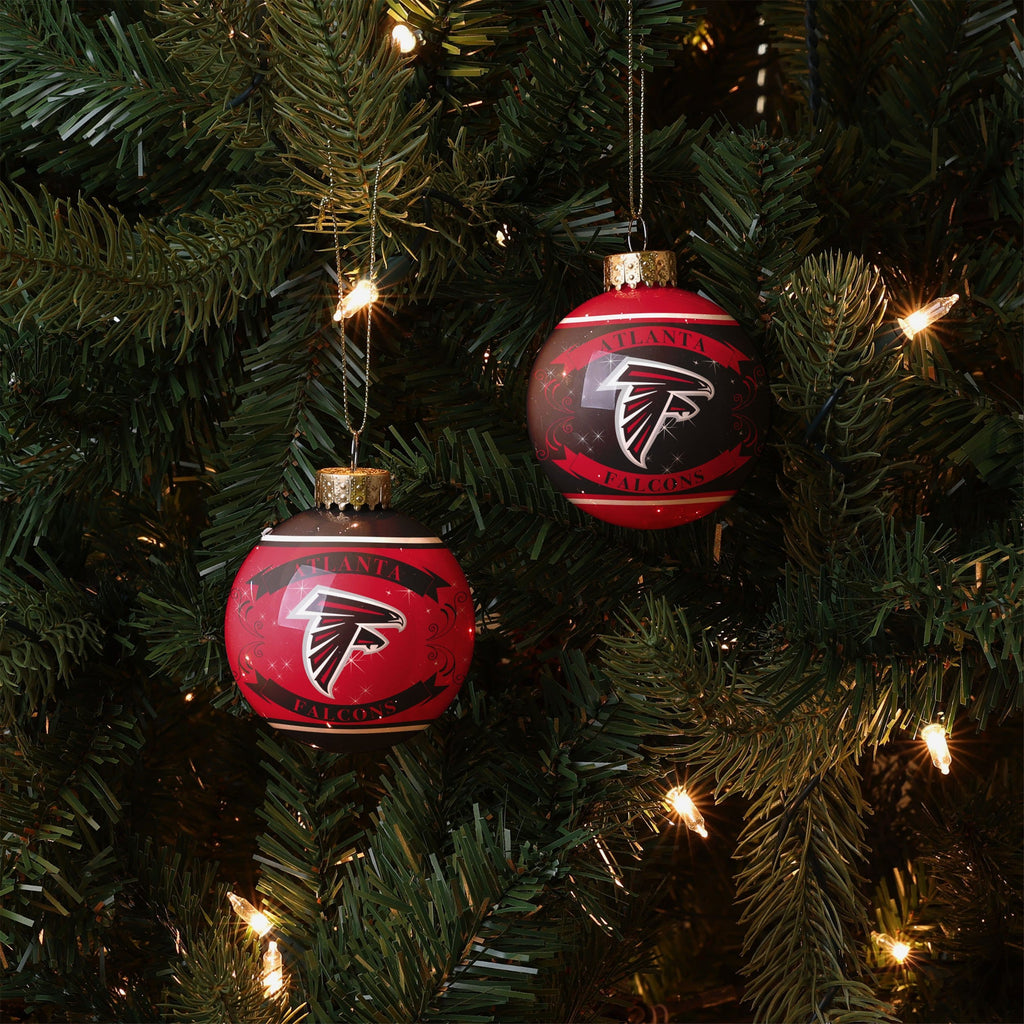 Atlanta Falcons 2 Pack Ball Ornament Set FOCO