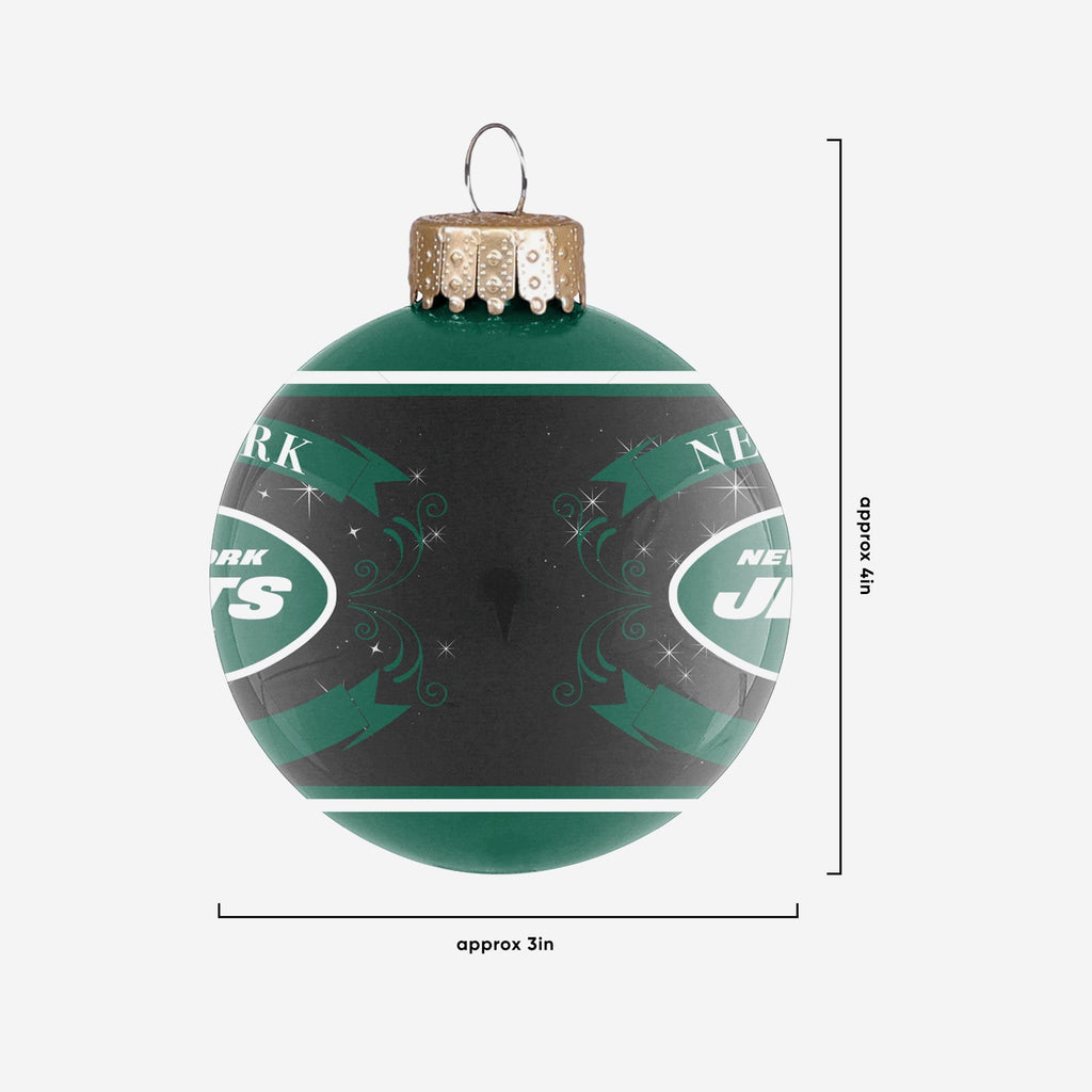 New York Jets 2 Pack Ball Ornament Set FOCO