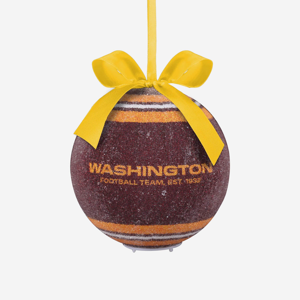 Washington Commanders LED Shatterproof Ball Ornament FOCO