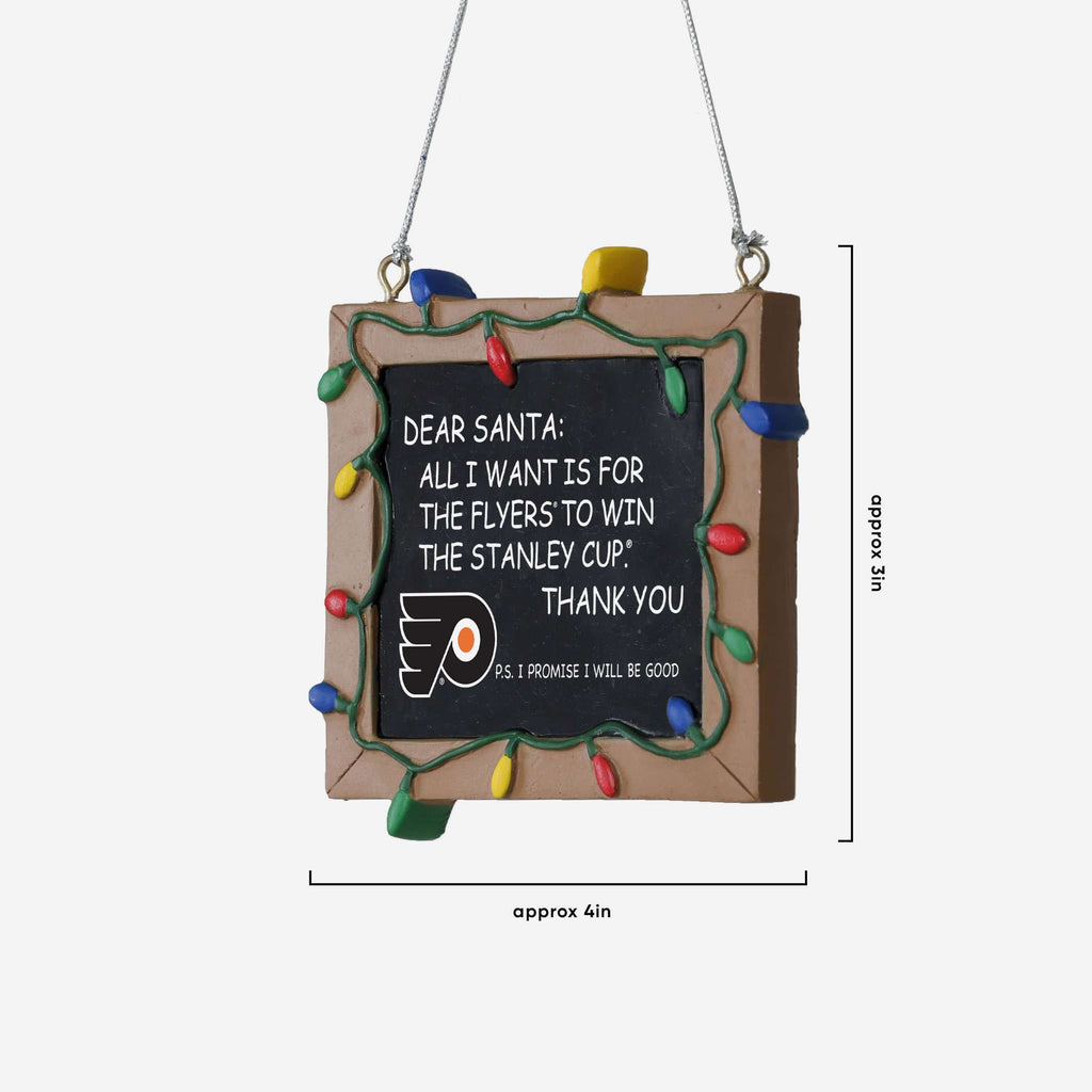 Philadelphia Flyers Resin Chalkboard Sign Ornament FOCO