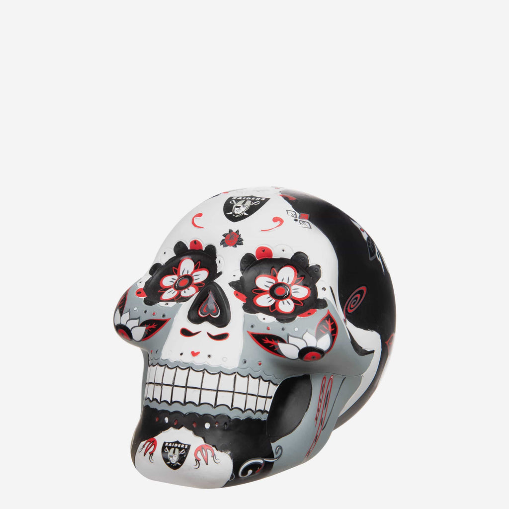 Las Vegas Raiders Day Of The Dead Skull Figurine FOCO