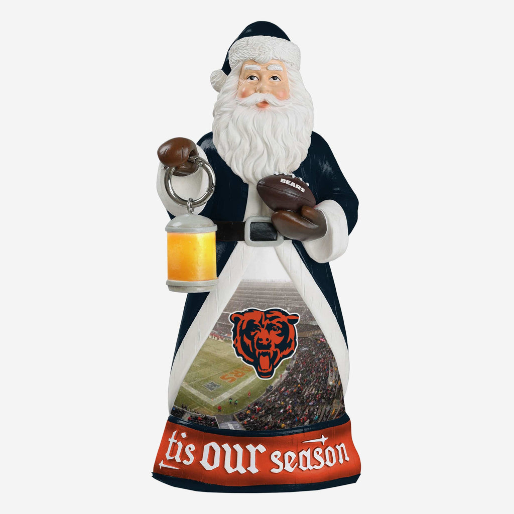 Chicago Bears Santa Figure With Light Up Lantern FOCO