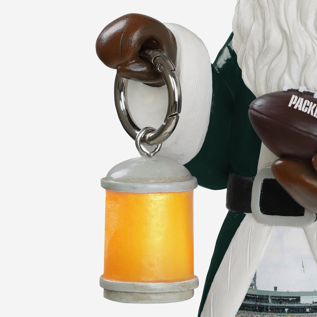 Green Bay Packers Santa Figure With Light Up Lantern FOCO