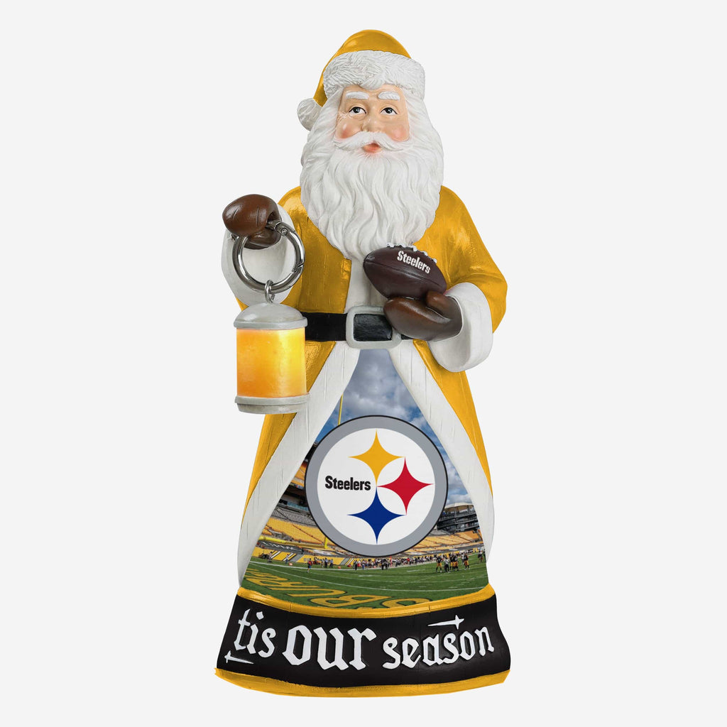 Pittsburgh Steelers Santa Figure With Light Up Lantern FOCO