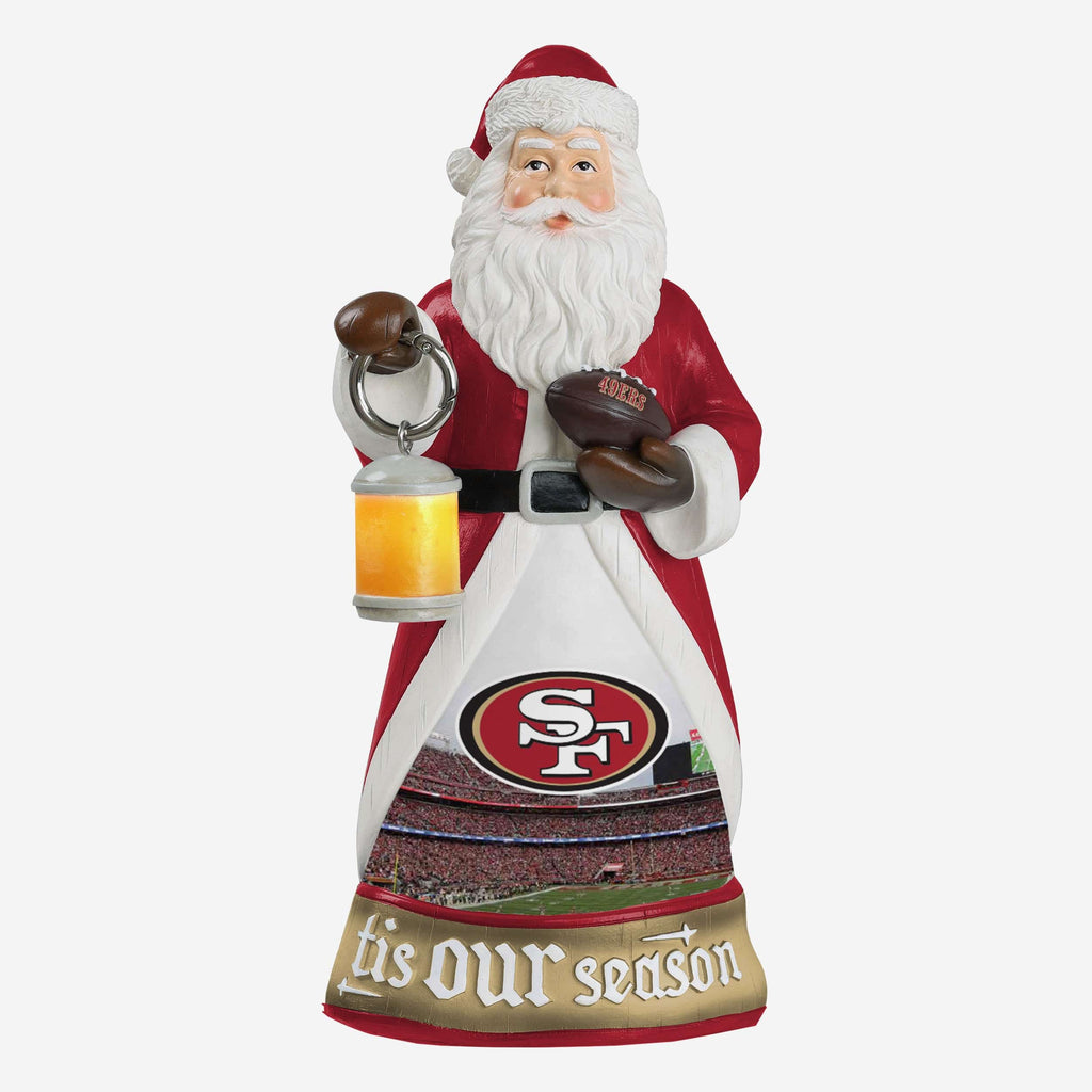 San Francisco 49ers Santa Figure With Light Up Lantern FOCO